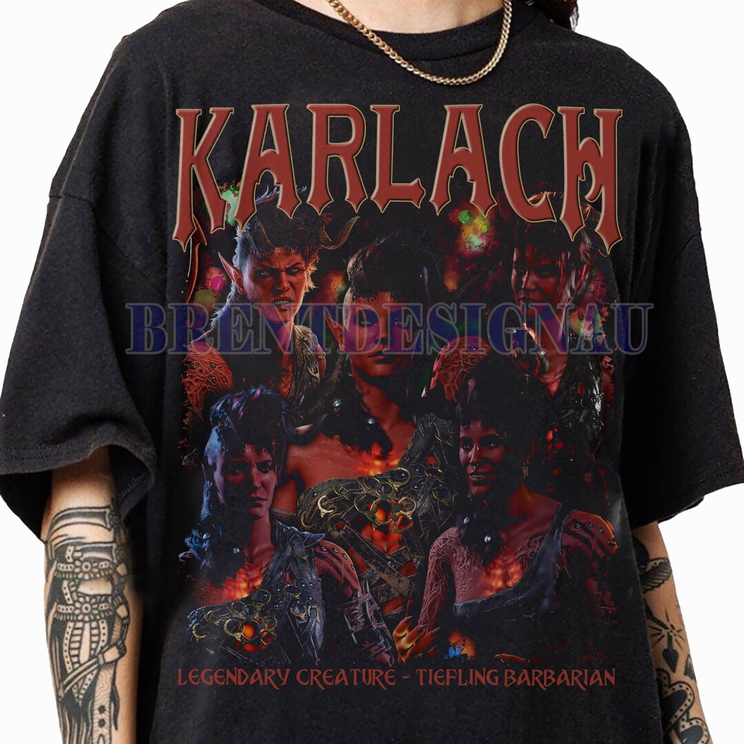 Astarion Karlach Gate 3 Vintage 90s Graphic T-shirt Karlach - Etsy ...