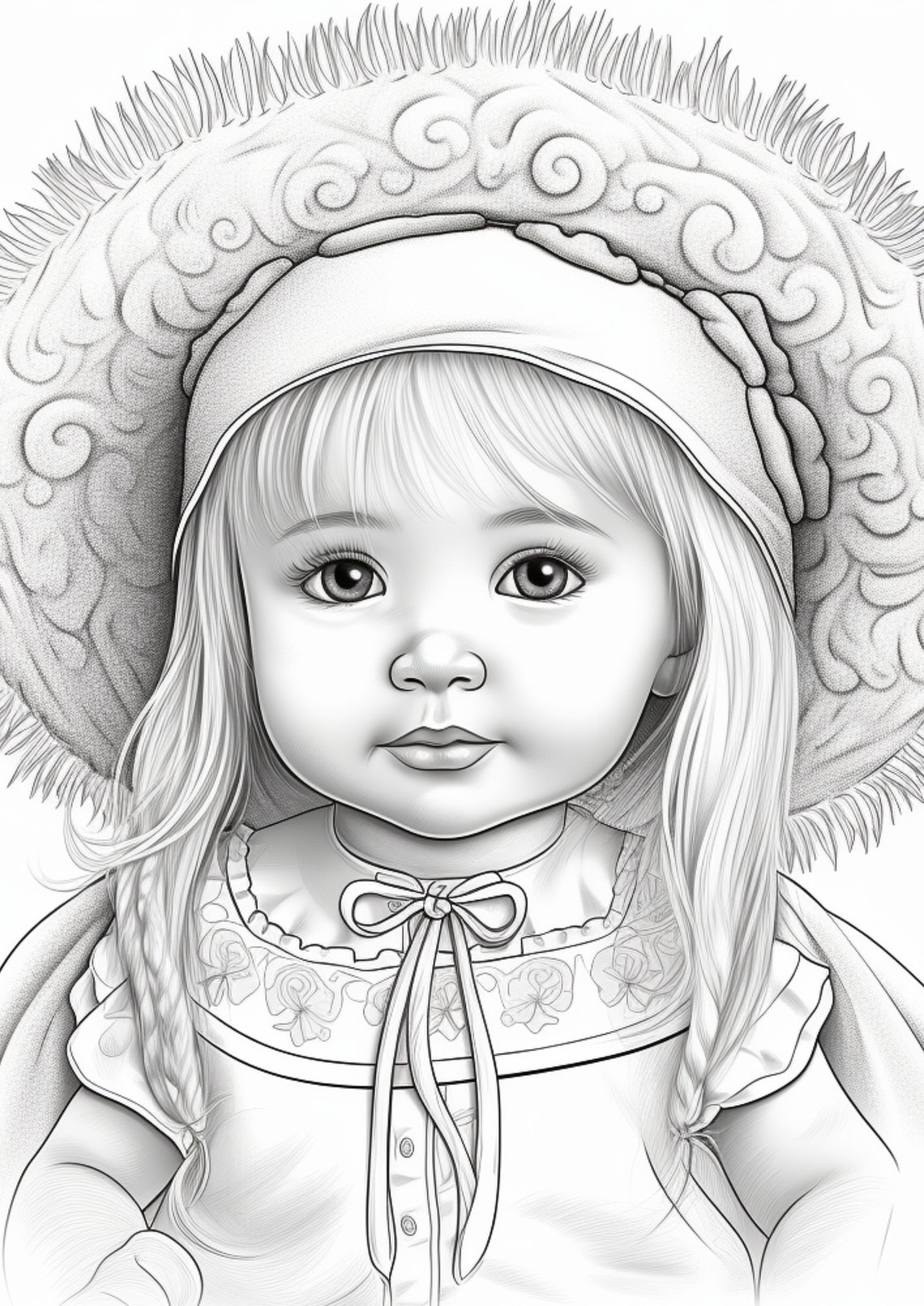24 Fluffy Fur Girls Coloring Pages Adults Kids Instant - Etsy