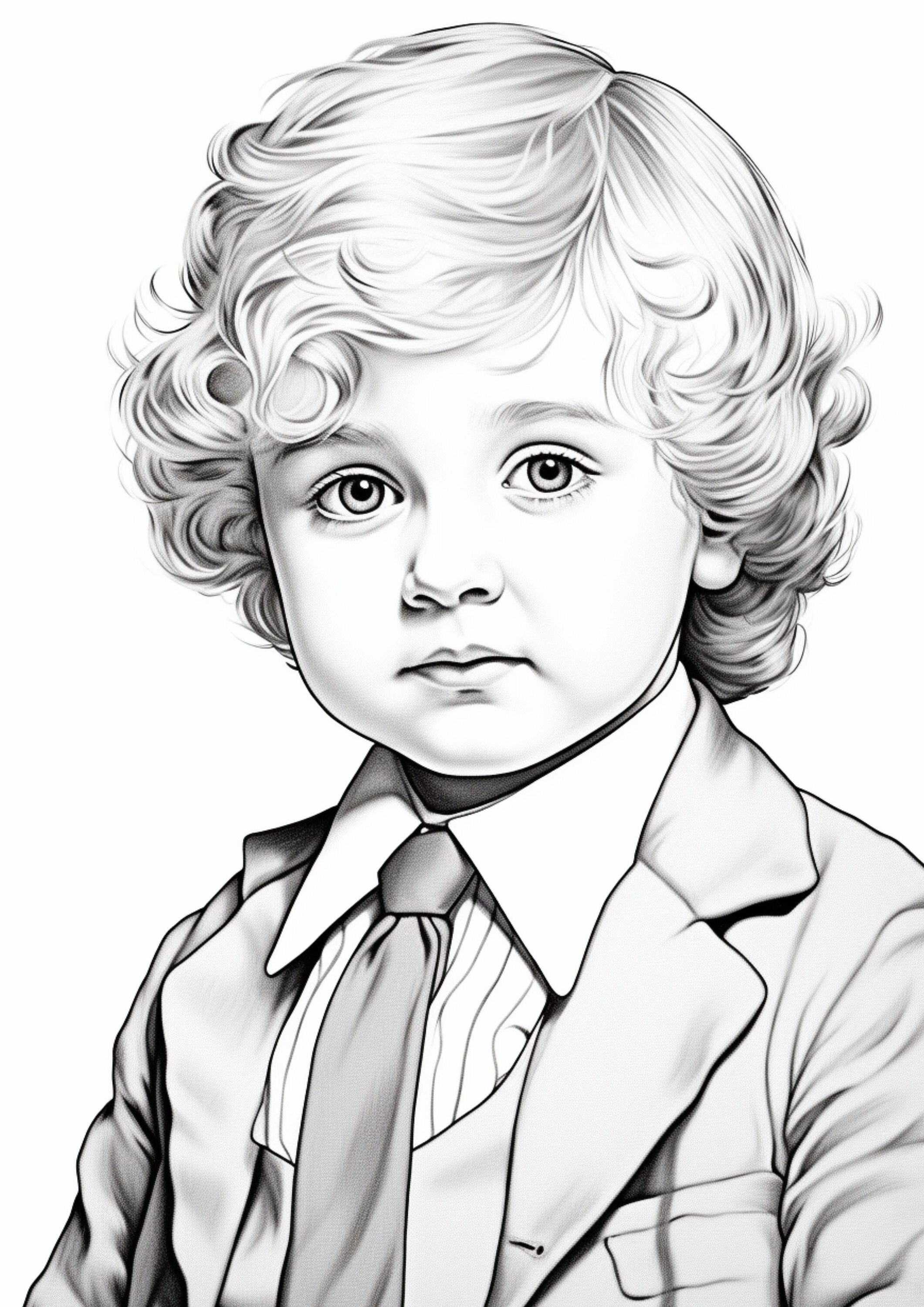 26 Realistic Toddlers Coloring Pages Adults Kids Instant - Etsy