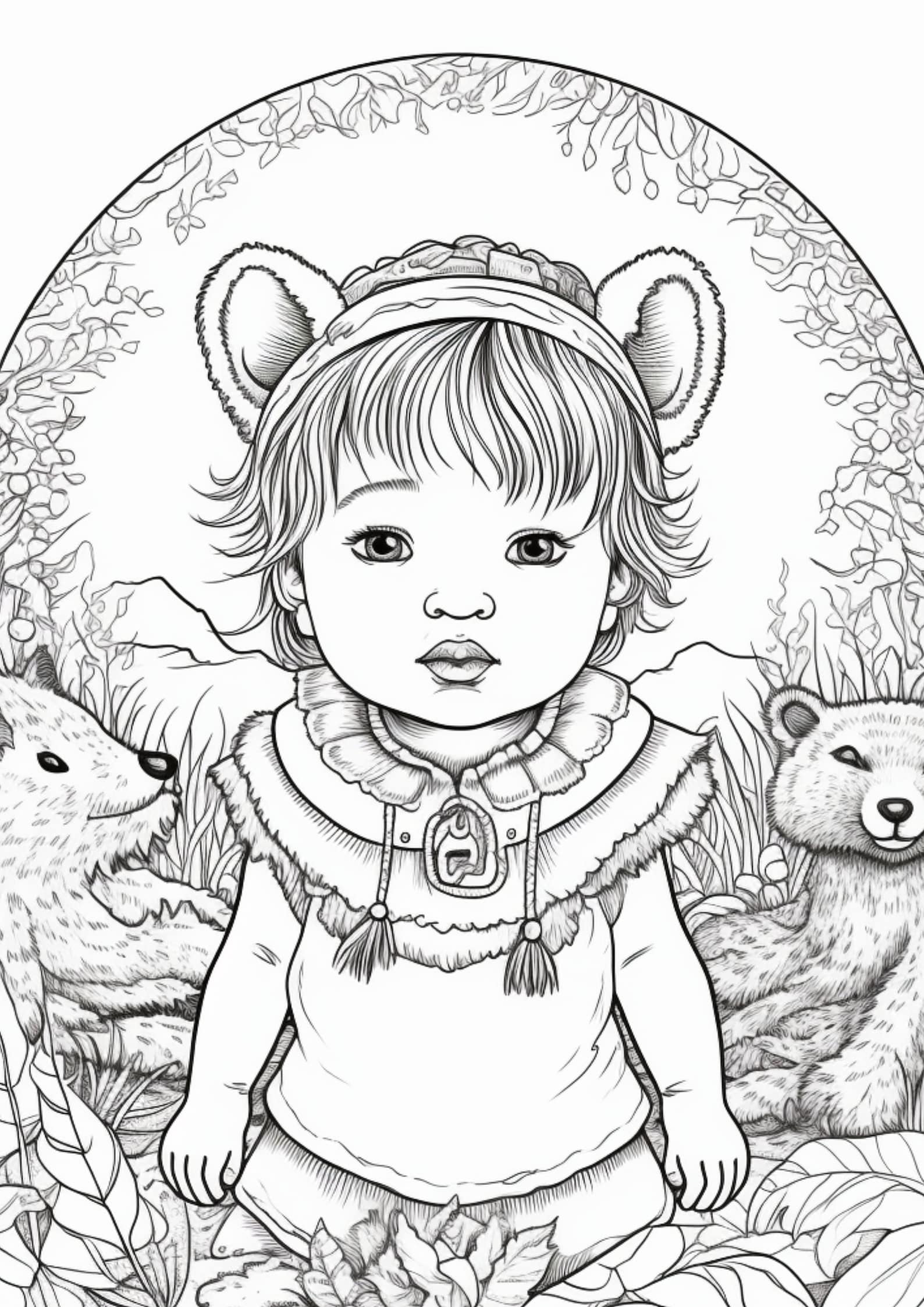 24 Fluffy Fur Girls Coloring Pages Adults Kids Instant - Etsy