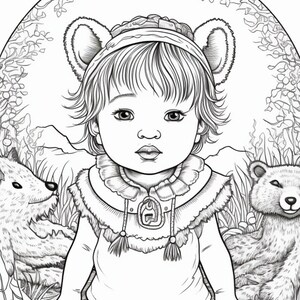 24 Fluffy Fur Girls Coloring Pages Adults Kids Instant - Etsy