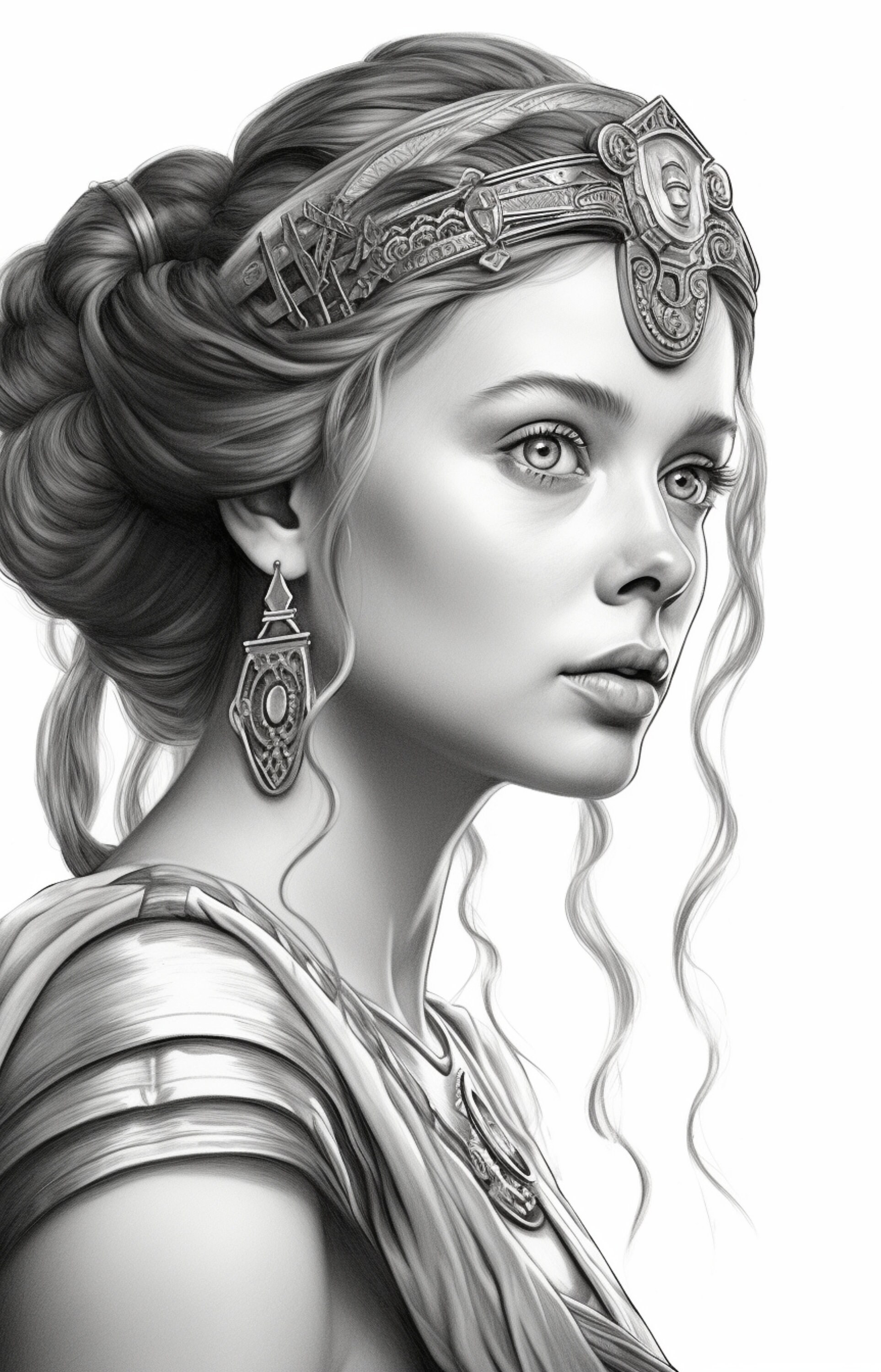 24 Roman Empire Woman Coloring Pages, Adults Kids Instant Download ...