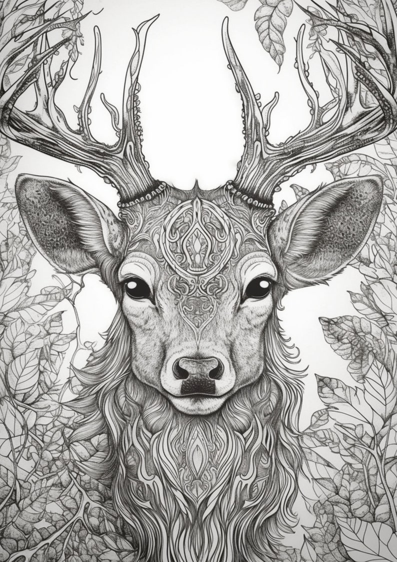 22 Mystical Fantasy Coloring Pages for Adults and Kids, Instant ...