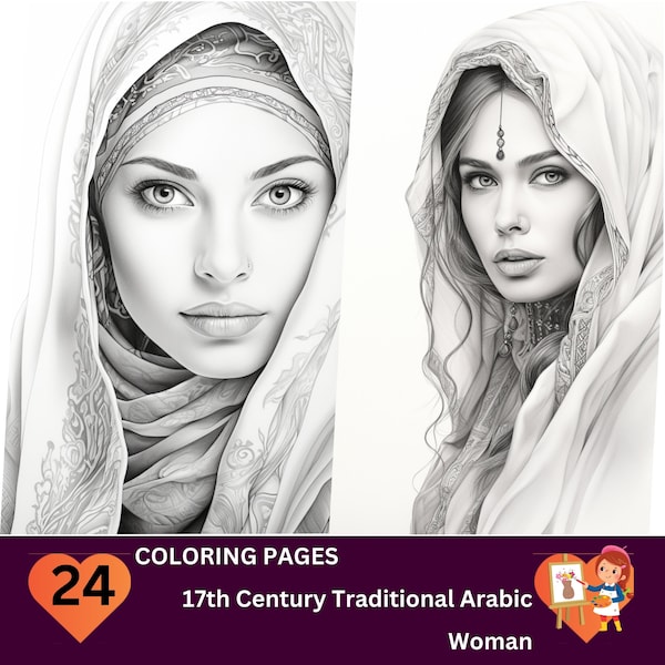 34 Realistic Woman Coloring Pages, Adults Kids Instant Download ...