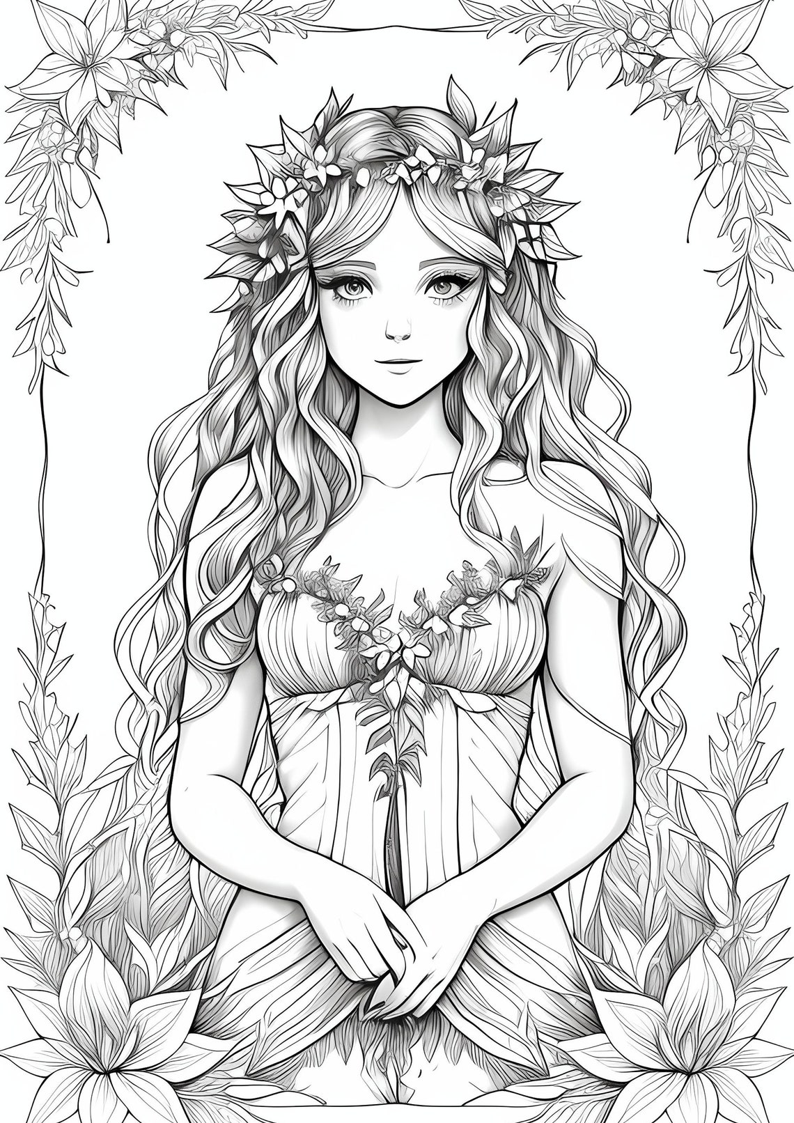 23 Forest Fairies Coloring Pages Adults Kids Instant - Etsy