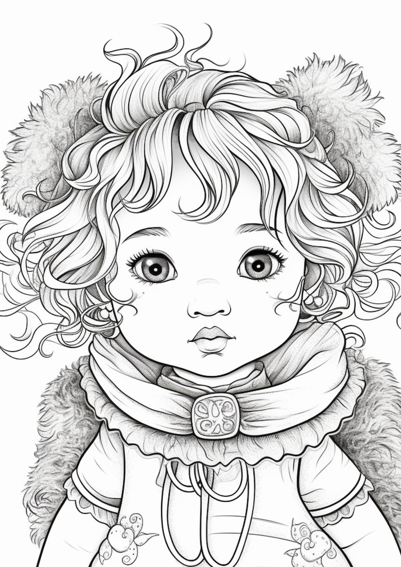 24 Fluffy Fur Girls Coloring Pages Adults Kids Instant - Etsy