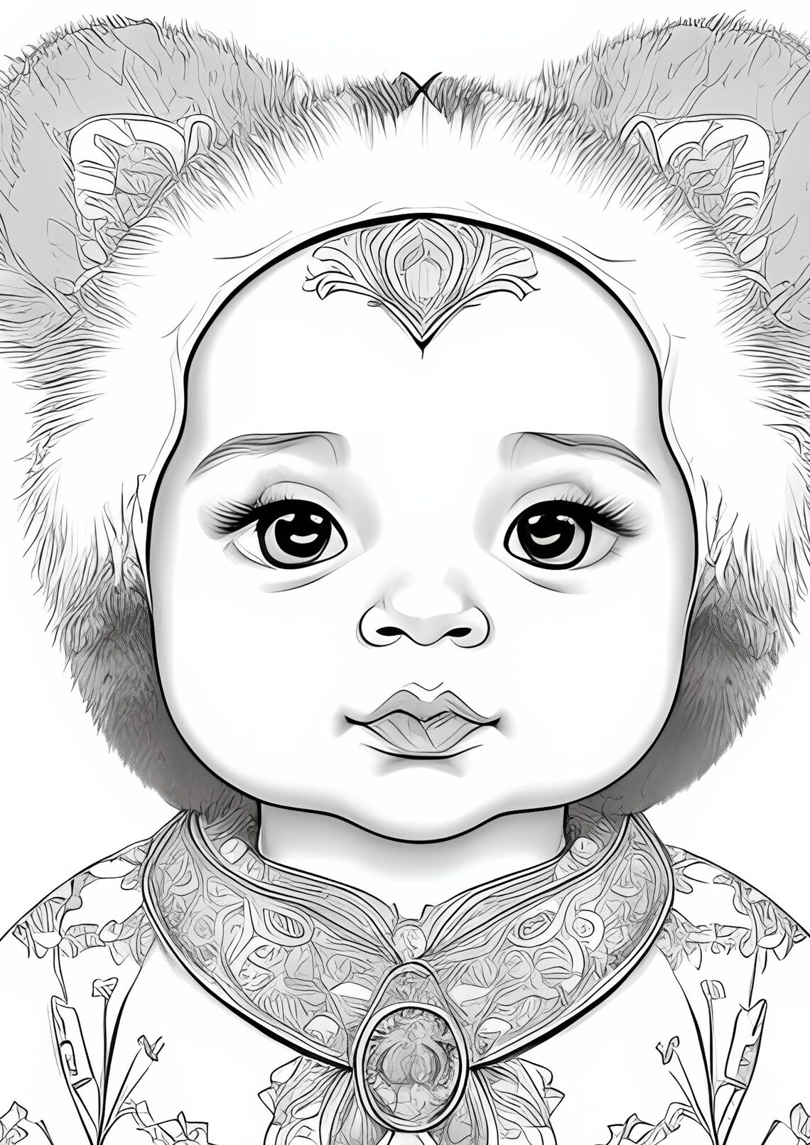 24 Fluffy Fur Girls Coloring Pages Adults Kids Instant - Etsy