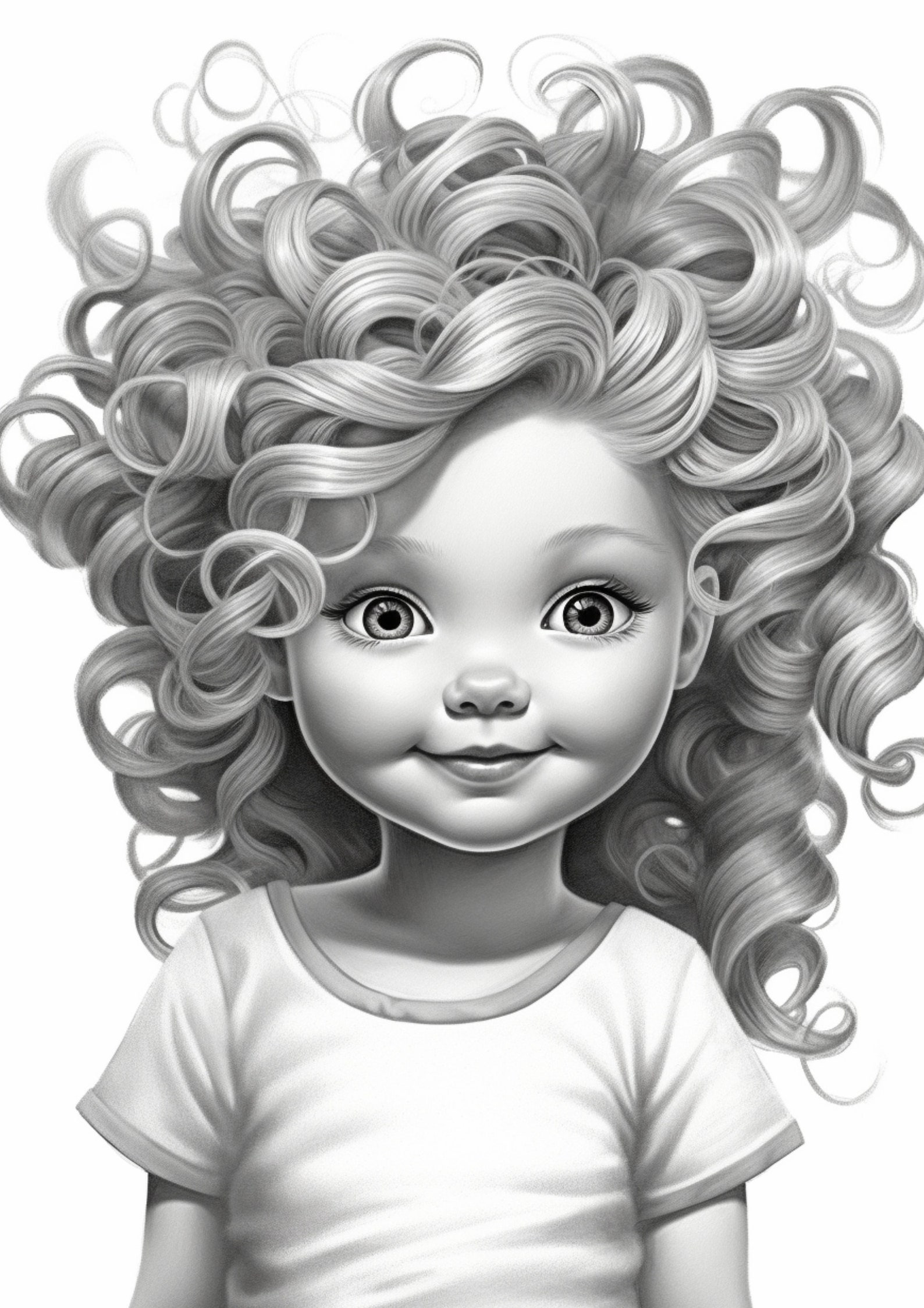 25 Sweet Toddler Coloring Pages for Adults and Kids, Instant Download ...