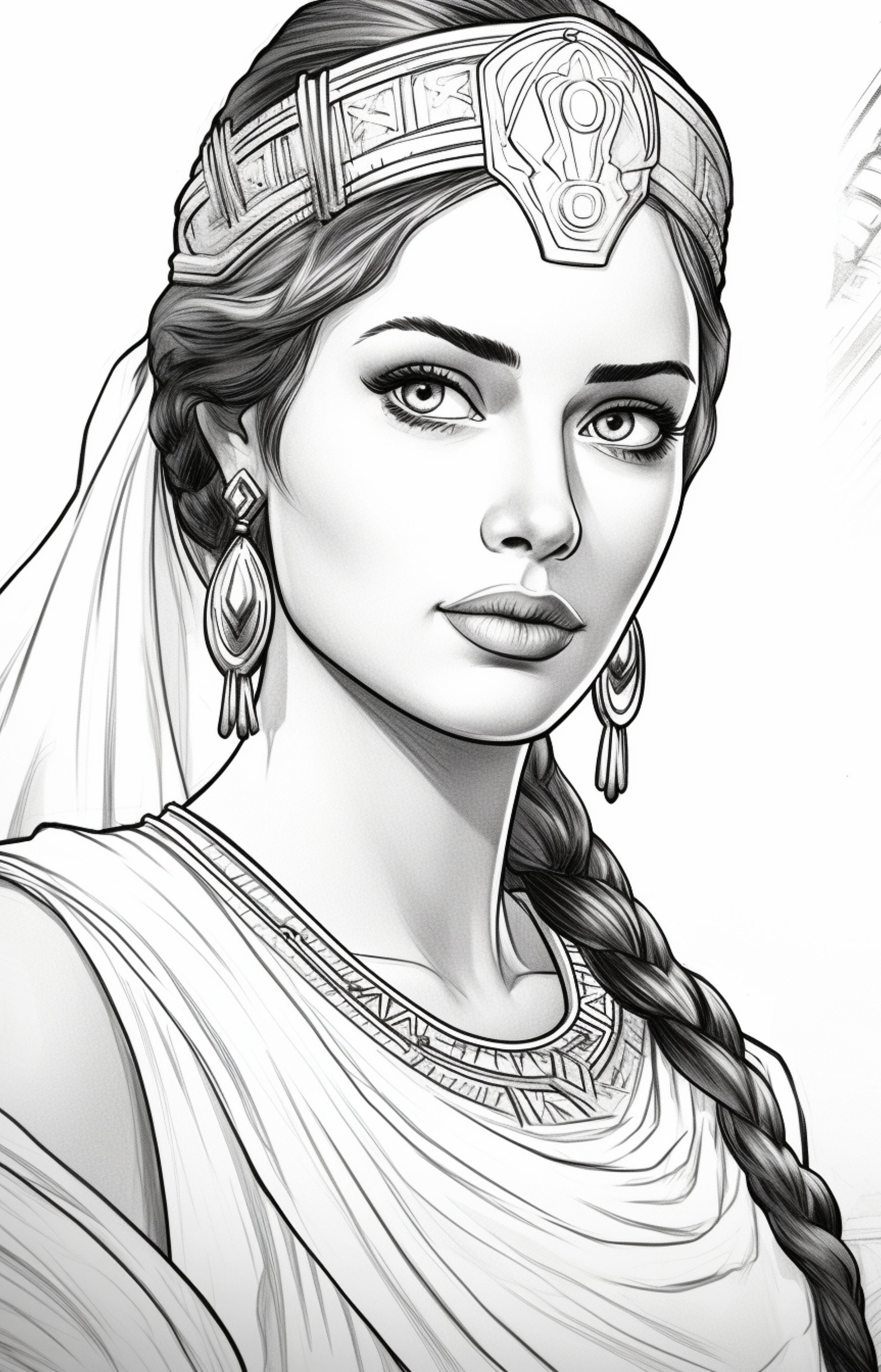 24 Roman Empire Woman Coloring Pages, Adults Kids Instant Download ...