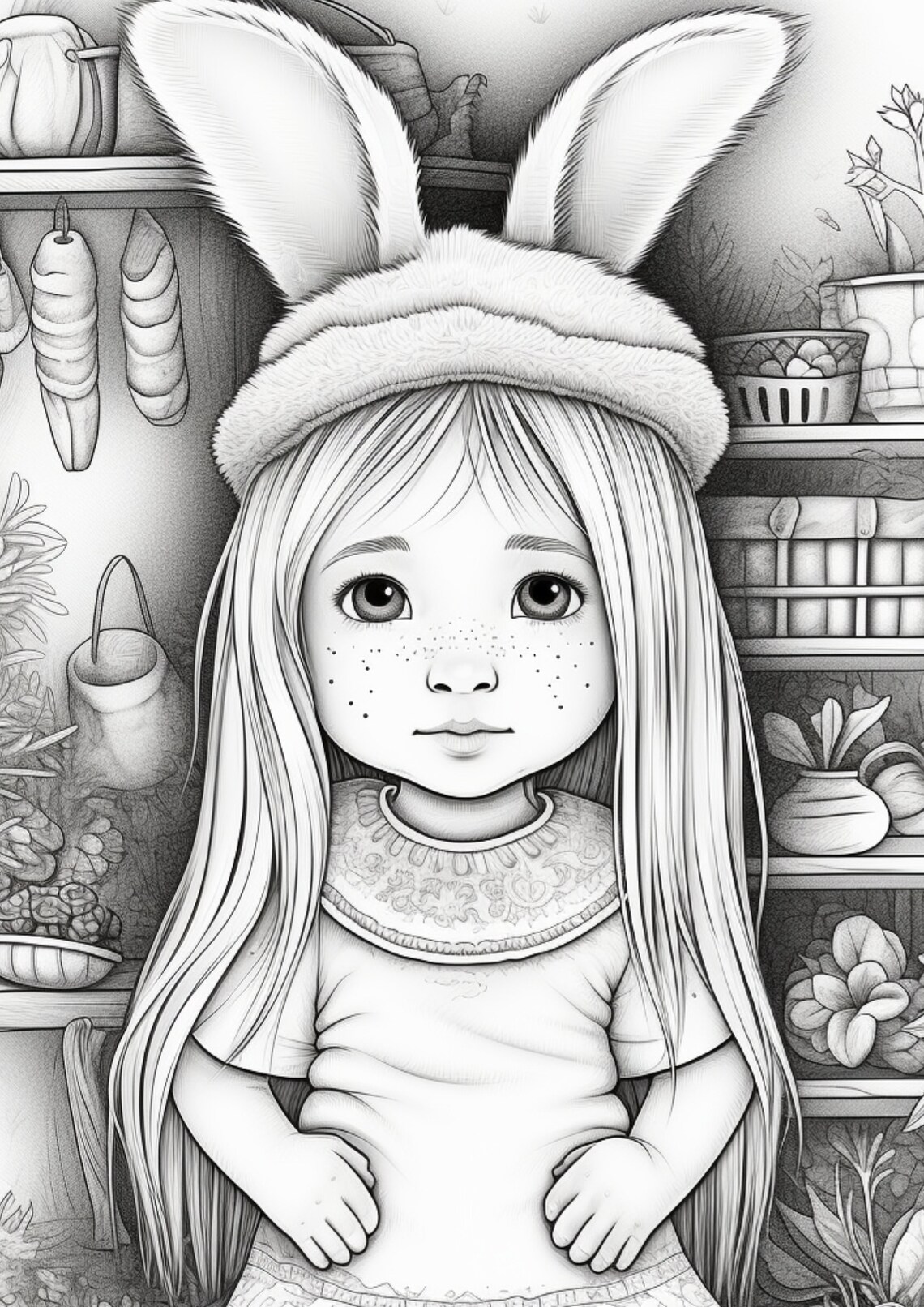 24 Fluffy Fur Girls Coloring Pages Adults Kids Instant - Etsy