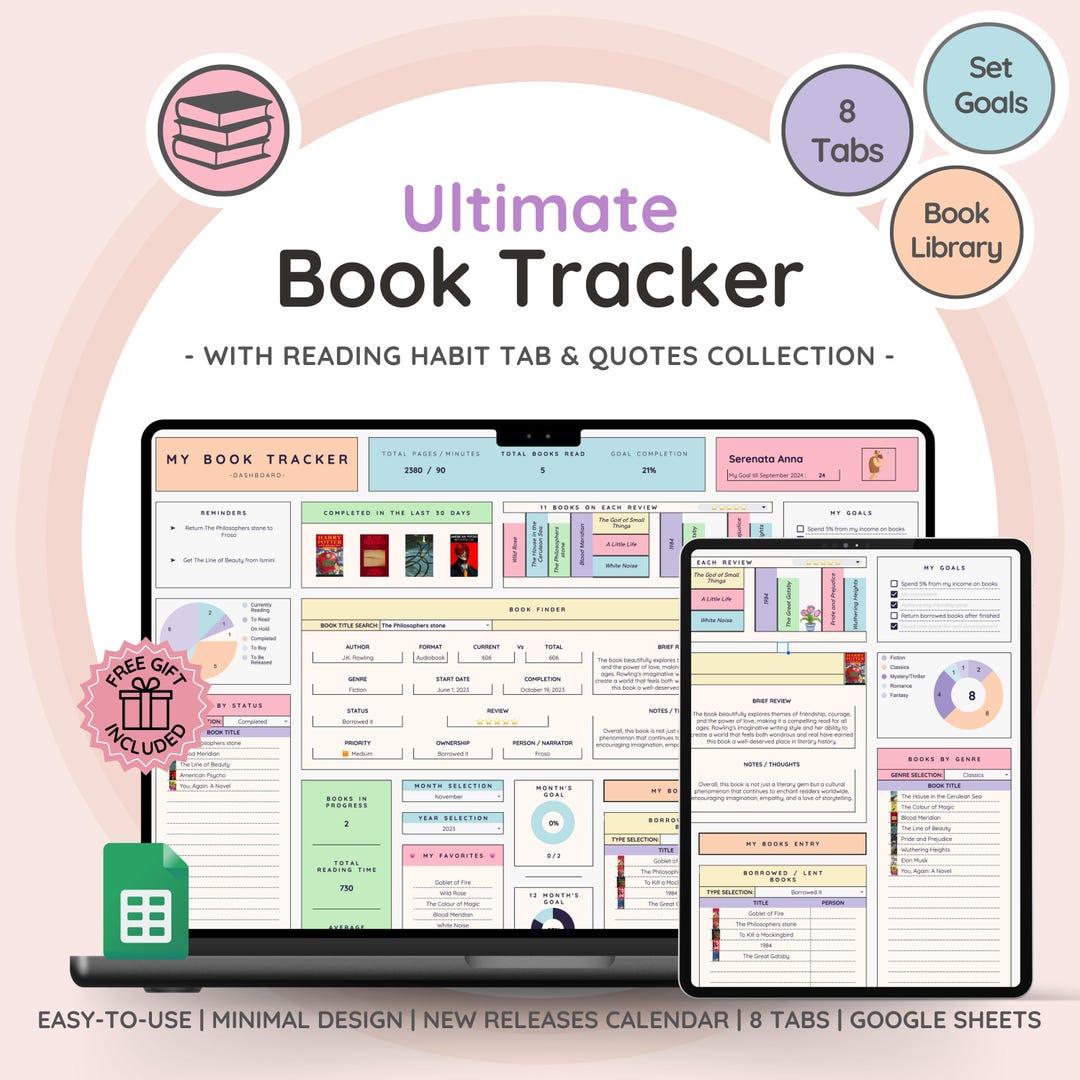 Ultimate Book & Reading Tracker With Book Collection | Reading Planner ...
