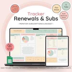 Streamline Your Subscriptions Effortless Tracking & Financial Planning Template Automated ...