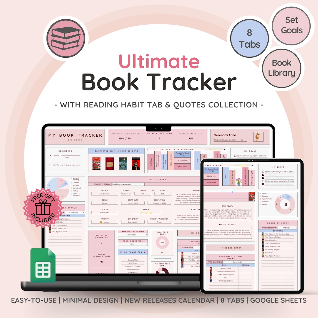 Ultimate Book & Reading Tracker With Book Collection | Reading Planner ...