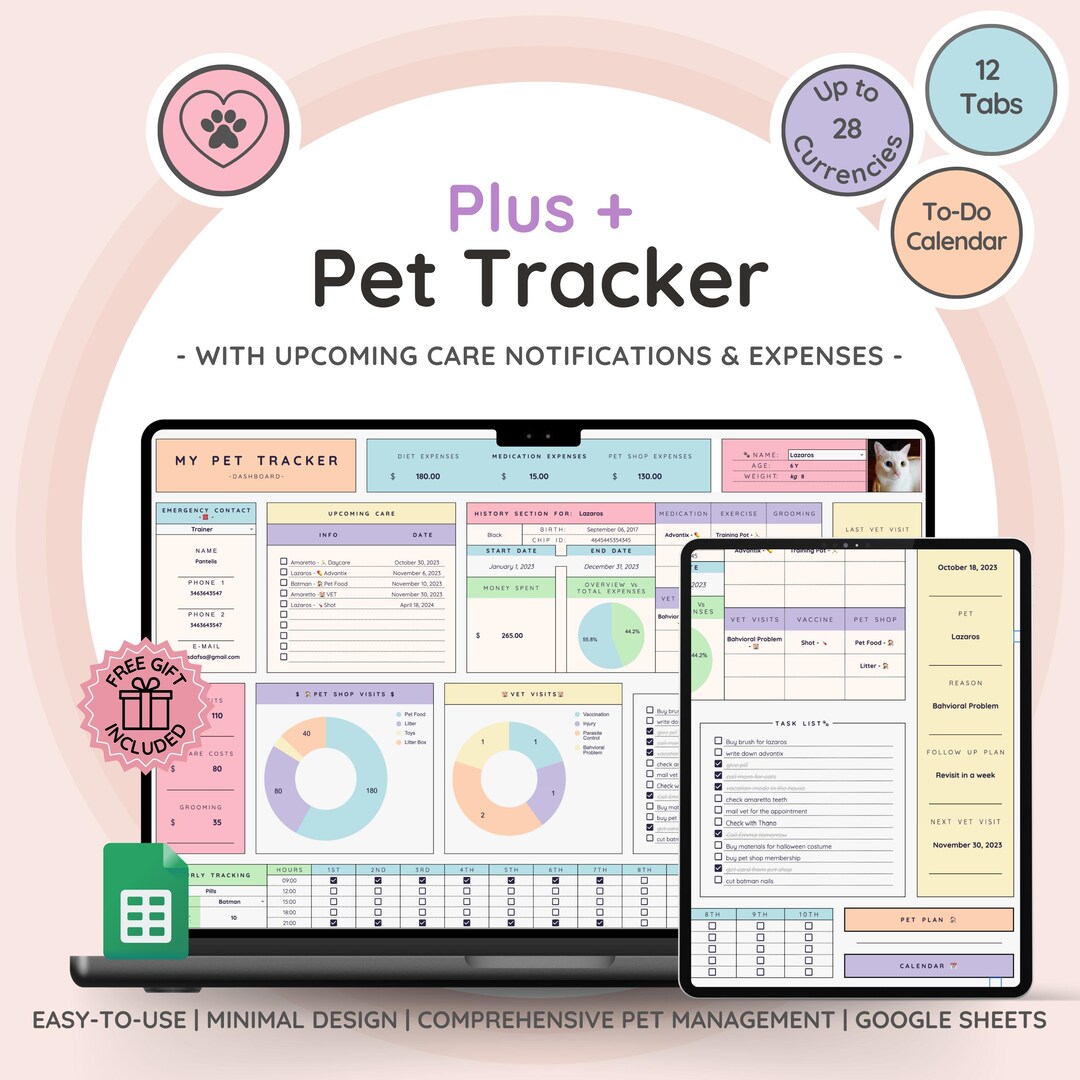 Premium Pet Care Tracker | Organize Your Pet's Life | Essential for Pet ...