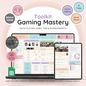 Gaming Tracker Toolkit With Games Gallery | Interactive Progress | Game ...