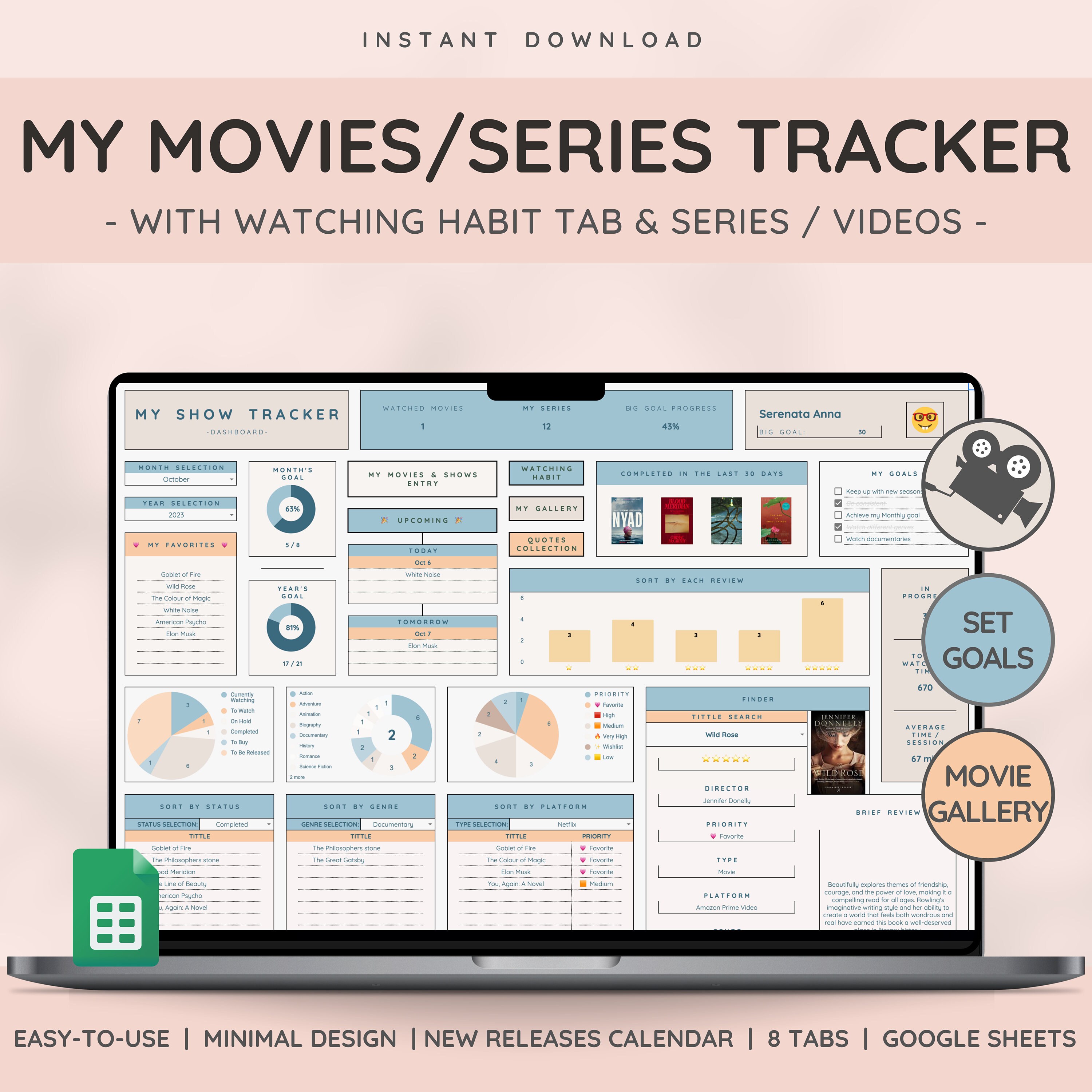 Shows Movies & Videos Tracker With Gallery Collection Series Planner ...