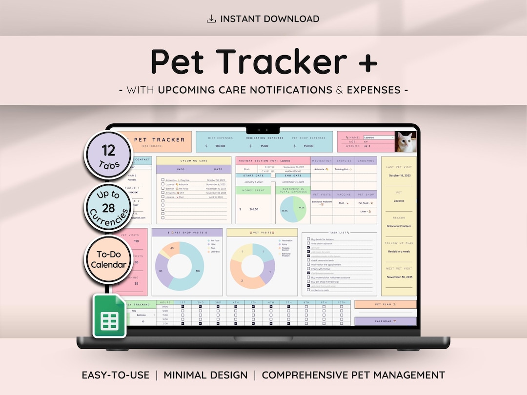 Premium Pet Care Tracker | Organize Your Pet's Life | Essential for Pet ...