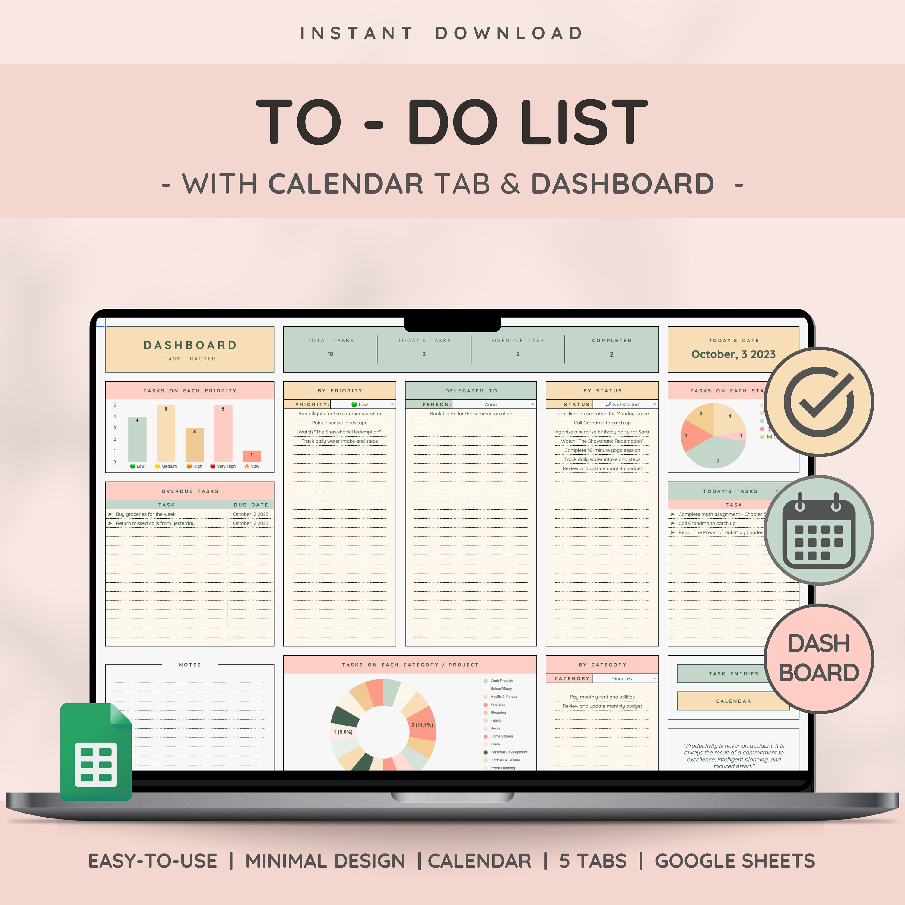 To Do List Task Tracker and Productivity Planner Daily - Etsy New Zealand
