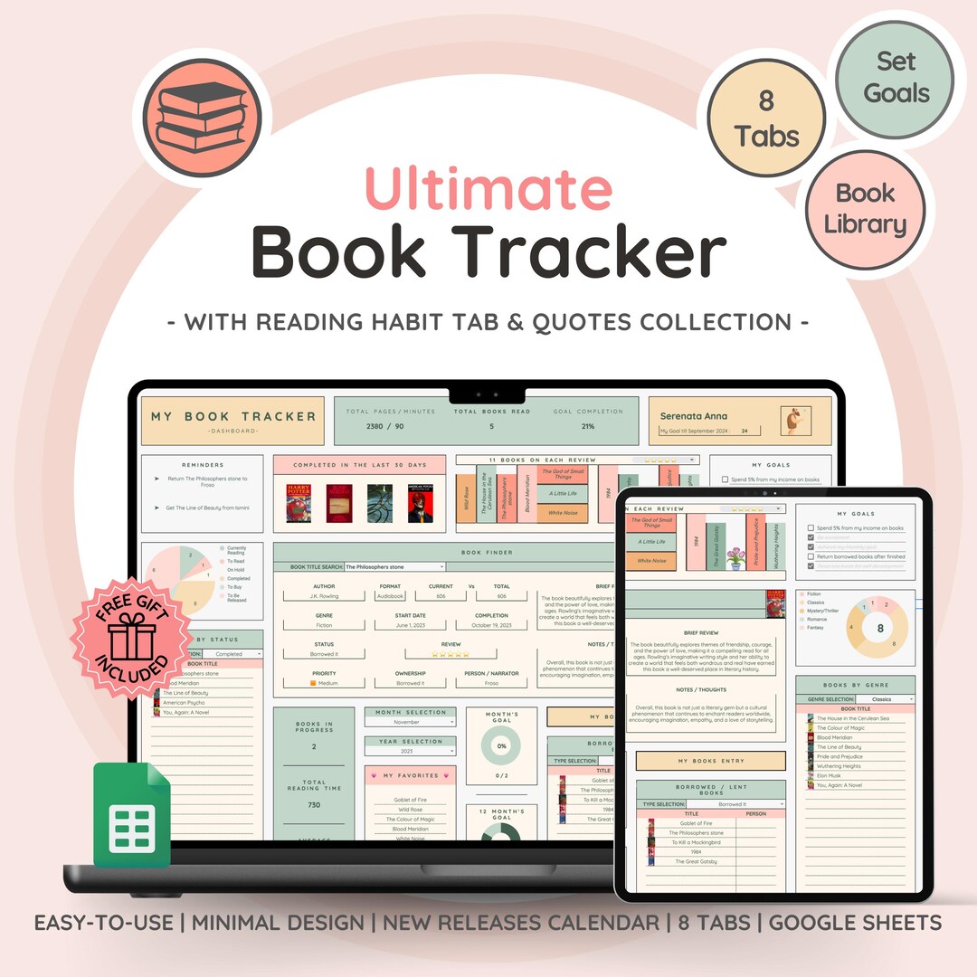 Ultimate Book & Reading Tracker With Book Collection | Reading Planner ...