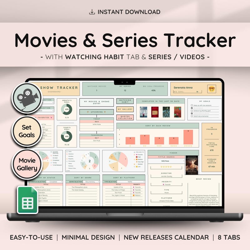 Movie Series Spreadsheet - Etsy
