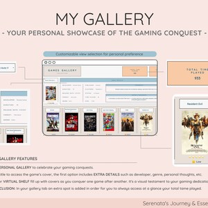 Gaming Tracker Toolkit With Games Gallery Interactive Progress Game ...