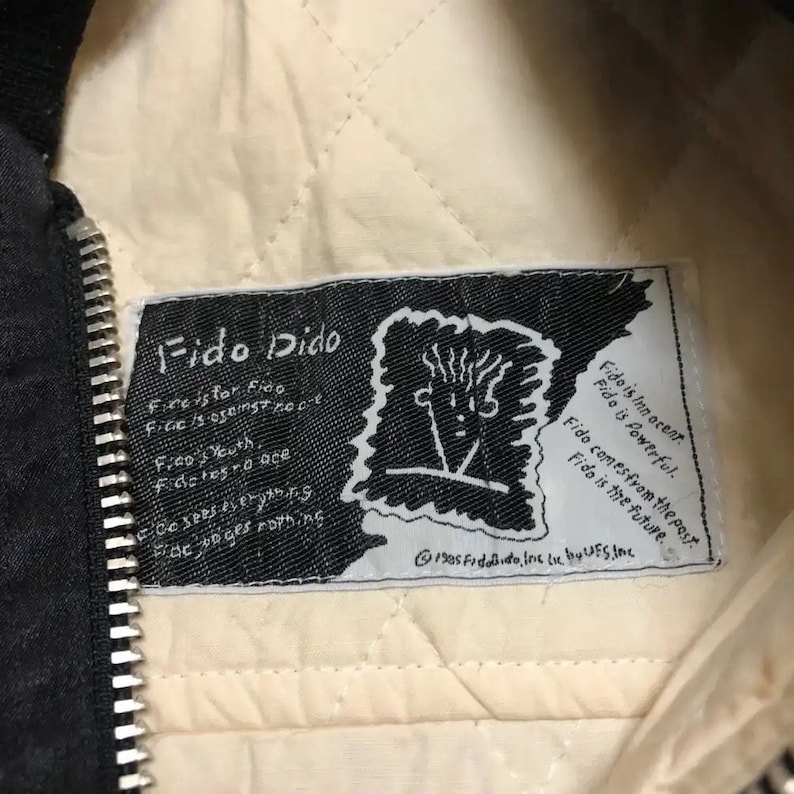 Rare!! Vintage 80s FIDO DIDO Bomber Jacket Size Medium - Etsy