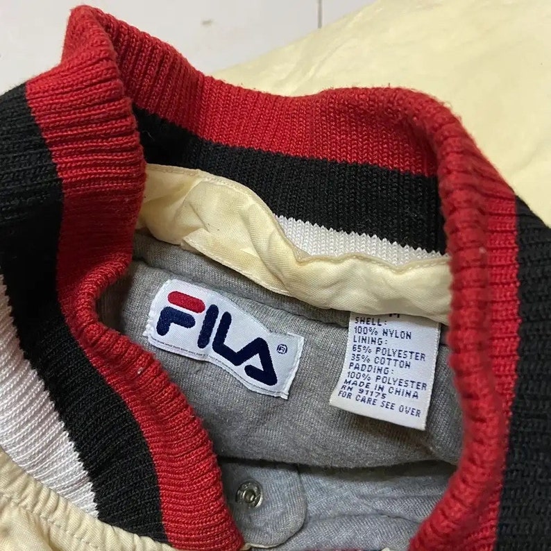Vintage 90s Fila Varsity Jacket Big Logo - Etsy