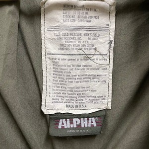 Vintage Alpha Industries M65 Field Jacket Size Xlarge - Etsy