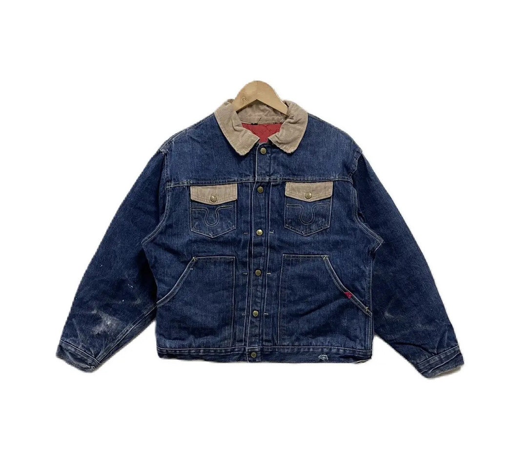 Vintage Big Smith Buckaroo Denim Jacket Trucker Disstressed - Etsy