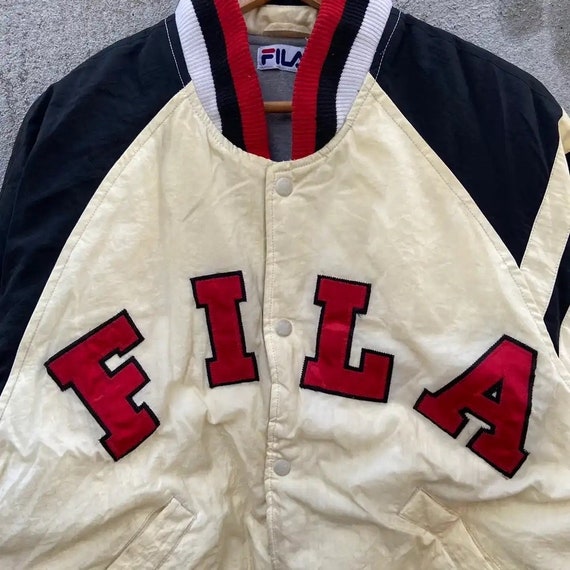 Vintage 90s fila varsity jacket big logo - Gem