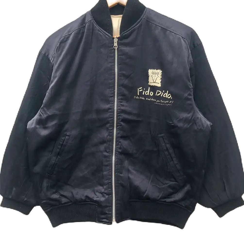 Rare!! Vintage 80s FIDO DIDO Bomber Jacket Size Medium - Etsy