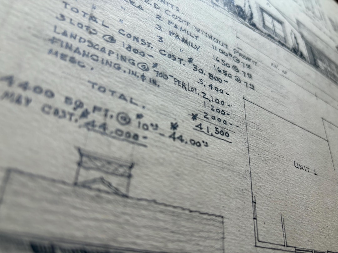 Vintage Architectural Sketch Notepad 16 Pages of Hand-drawn Home ...