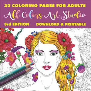 E-BOOK 3rd Edition ~ 32 Coloring Pages for Adults - Etsy