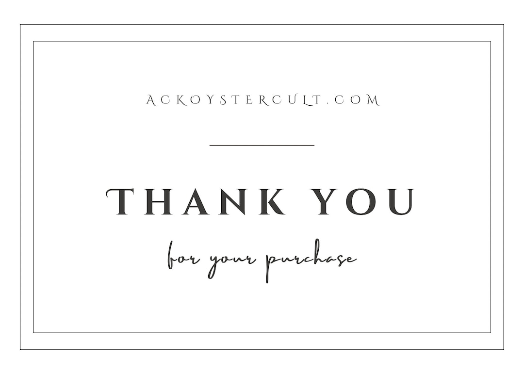 Simple Thank You Card Etsy