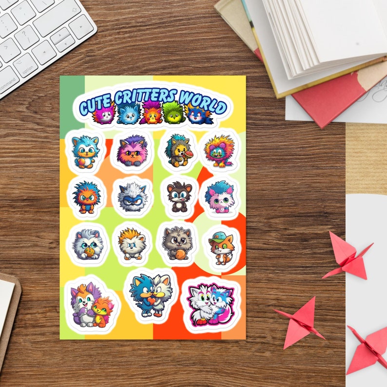 Cute Sticker Pack Cartoon Sticker Sheet - Etsy