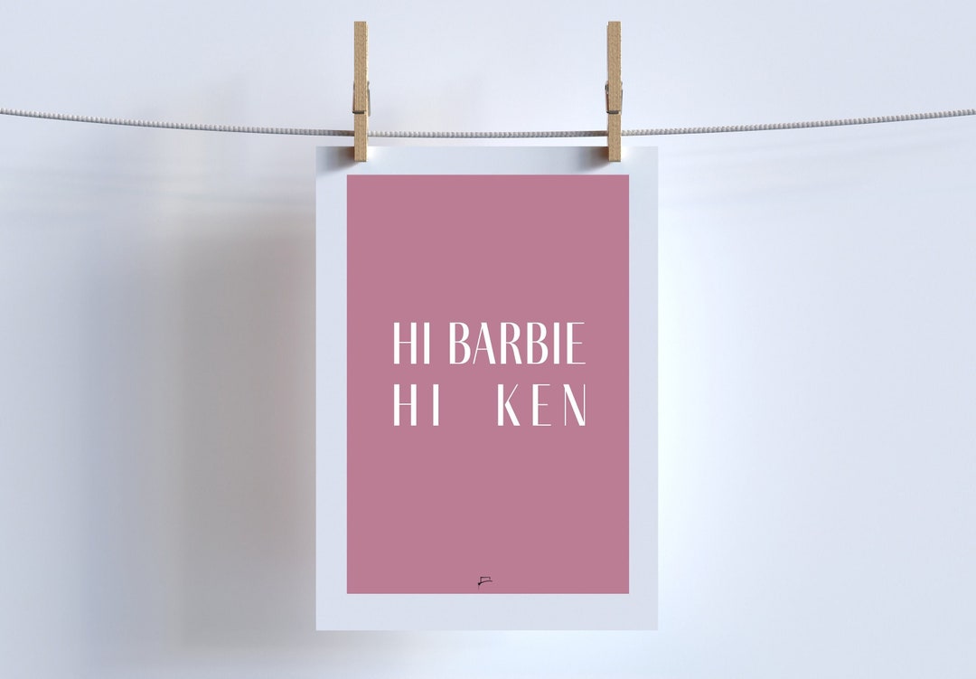 Hi Barbie Hi Ken Poster as a Special Wall Decoration Poster - Etsy