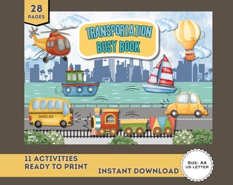 Trucks Cars and Things That Go Busy Book Learning Binder for Toddlers ...