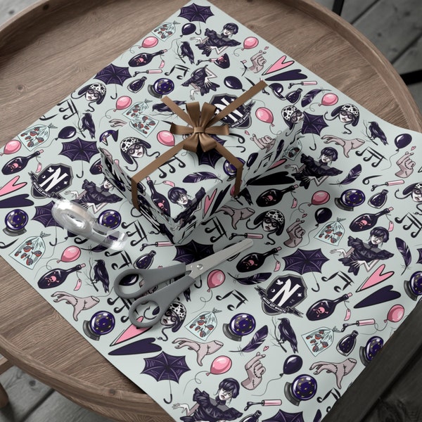 Wednesday Addams Wrapping Paper - Etsy