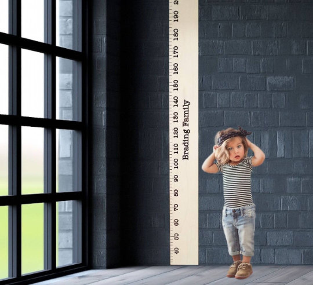 Height Chart for Kids Growth Wooden Ruler Baby Gift Personalised Gift ...