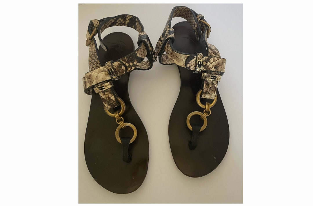 Vintage Python Sandals From 2000 by Giuseppe Zanotti - Etsy