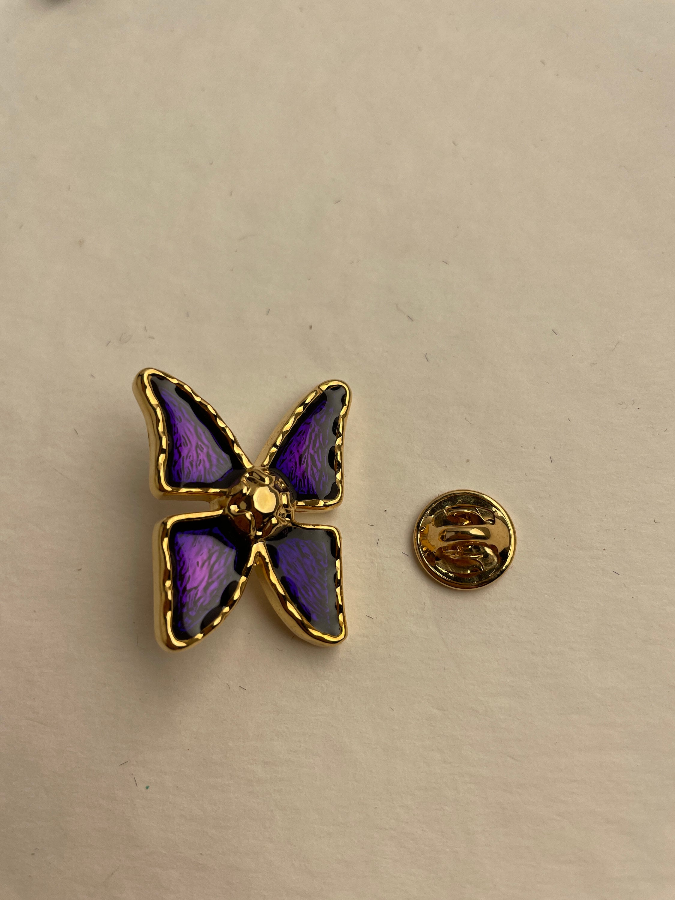 Broche pin papillon Yves Saint Laurent 90s - Etsy France