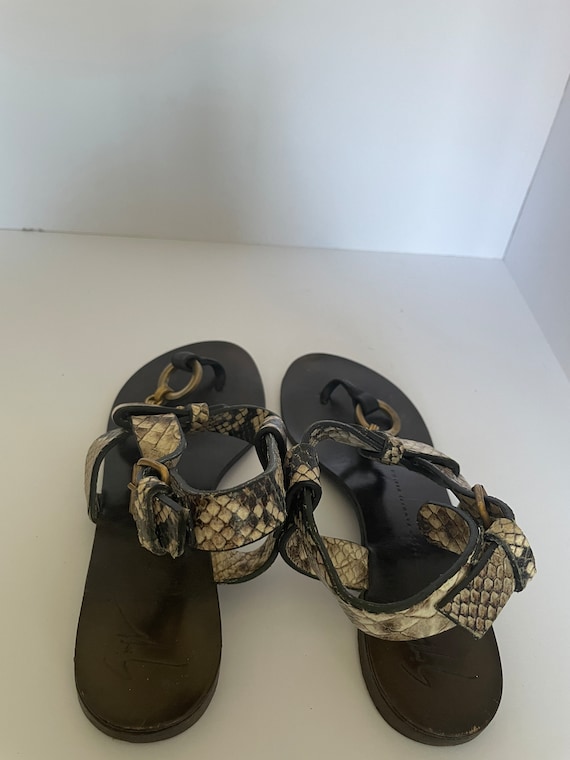 Vintage python sandals from 2000 by Giuseppe Zanotti - Gem