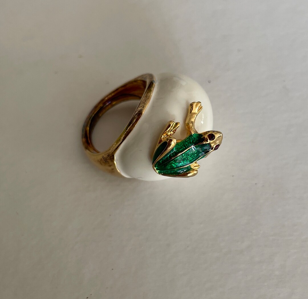 Kenneth Jay Lane Frog Ring - Etsy