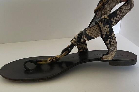 Vintage python sandals from 2000 by Giuseppe Zanotti - Gem