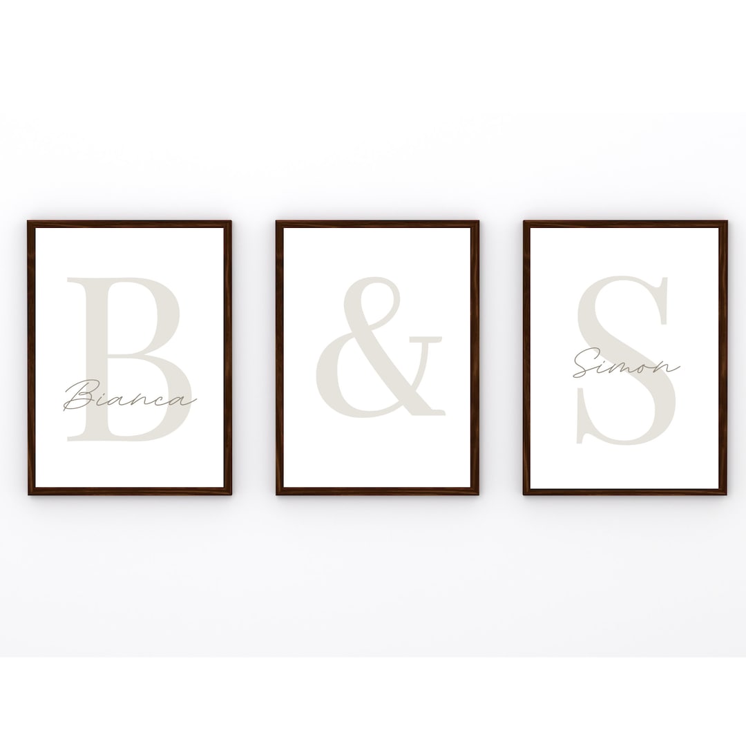 Set of 3 | Personalized Poster Name | Individual Name Posters | Image ...