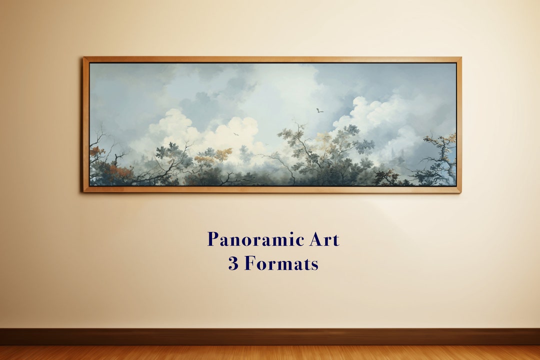 Panoramic Wall Art, Landscape Painting, Instand Download - Etsy