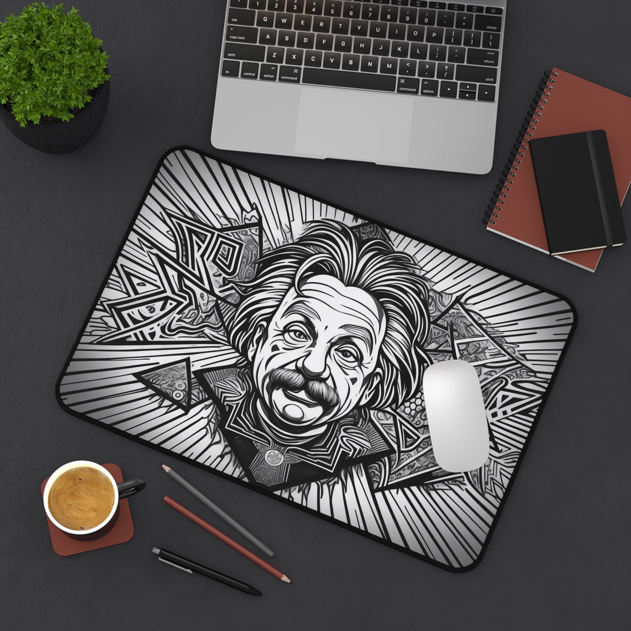 Albert Einstein Pencil Draw Style Desk Mat. - Etsy
