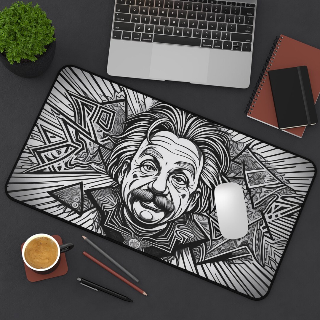 Albert Einstein Pencil Draw Style Desk Mat. - Etsy