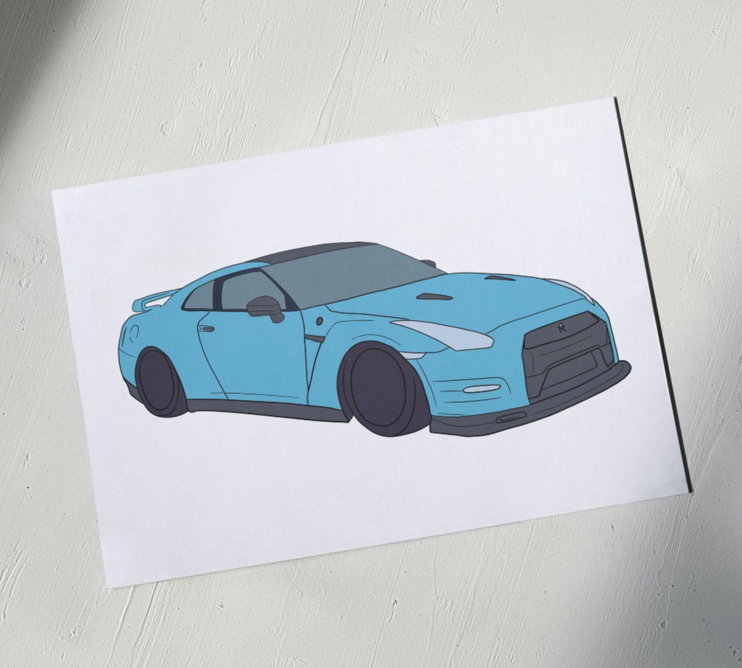 Custom Car Drawing, Custom Illustration, Personalised Photo Art, Line ...