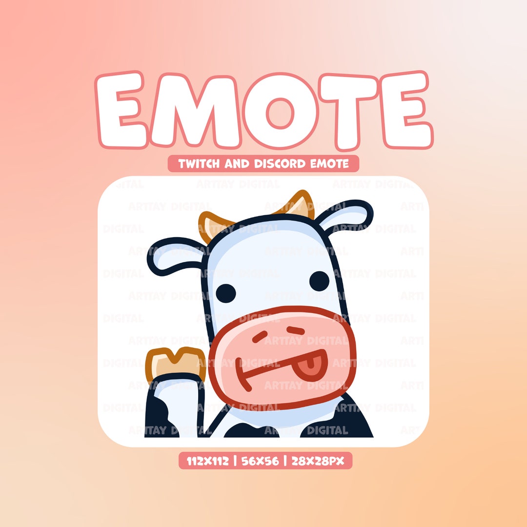 Cow Waving Twitch Emote Discord Emotes Twitch Emotes Cow - Etsy